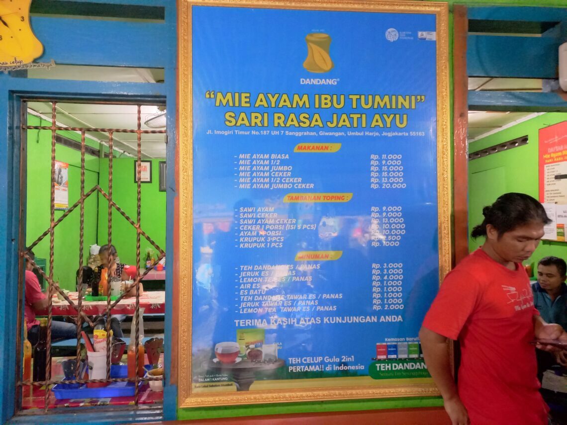 Mie Ayam Bu Tumini yang Tercipta untuk Manisnya Yogya