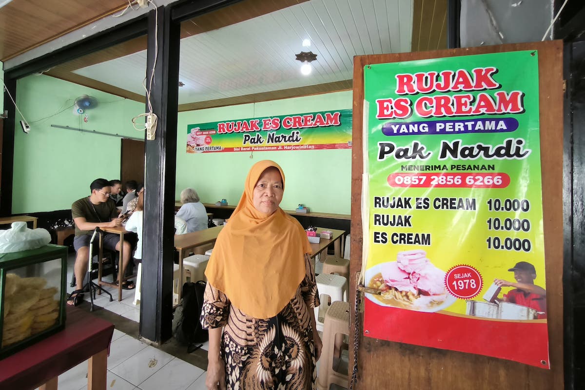 Rujak Es Krim Pak Nardi, Rujak Es Krim Pertama di Jogja